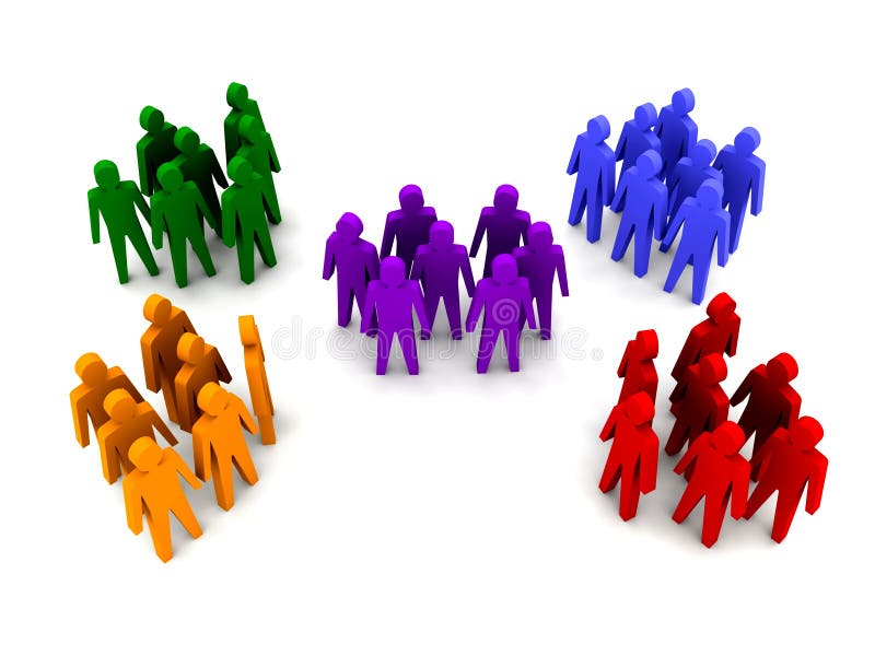 Different Groups of People. Stock Illustration - Illustration of person ...