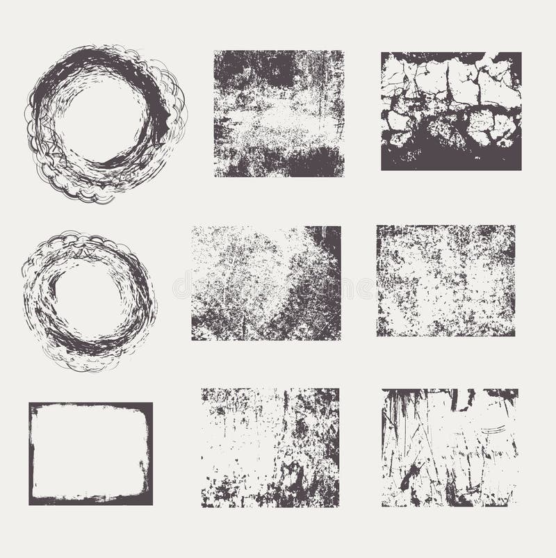 Different Grunge Elements Vector Stock Vector - Illustration of grunge ...