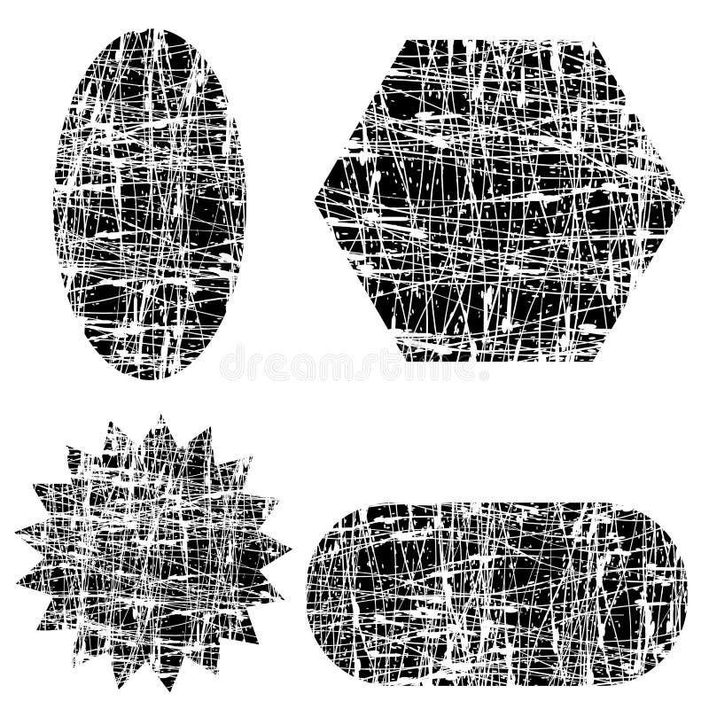Different Grunge Shapes stock vector. Illustration of decorative - 73959317