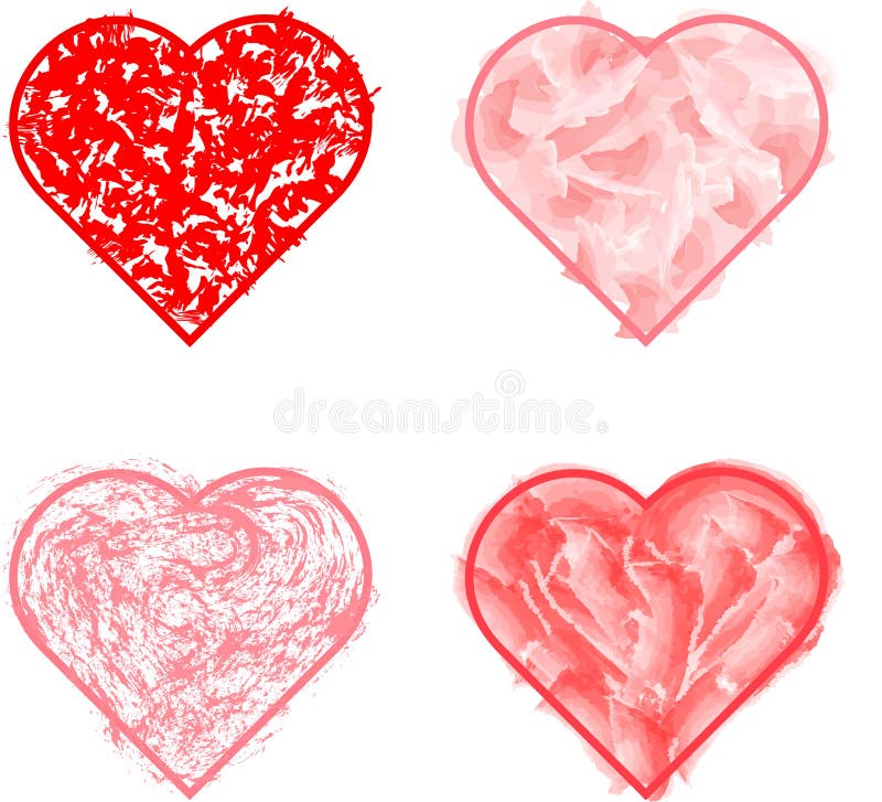 Different hearts 2 stock vector. Illustration of card - 240460762