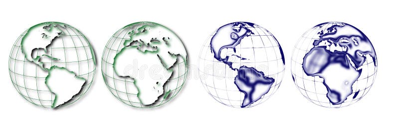 Different Hemisphere of the Earth Stock Image - Illustration of ...