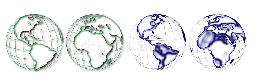 Different Hemisphere of the Earth Stock Image - Illustration of ...