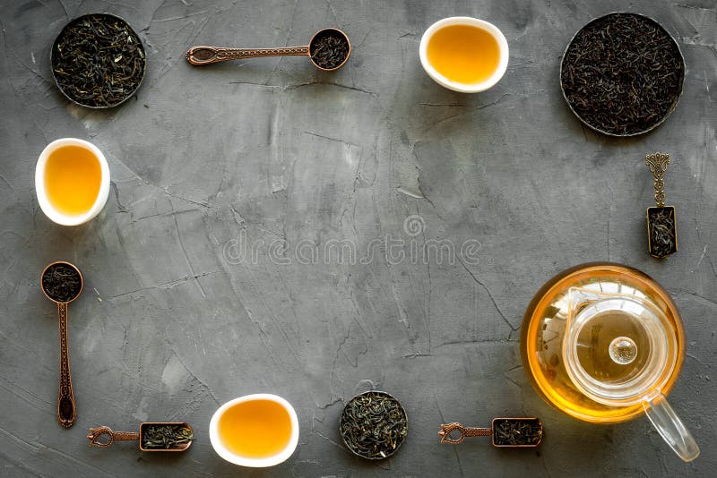 Different Herbal and Fruit Tea, Top View, Copy Space Stock Photo ...