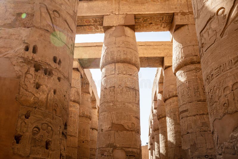 Different Hieroglyphs on the Walls and Columns in the Karnak Temple ...
