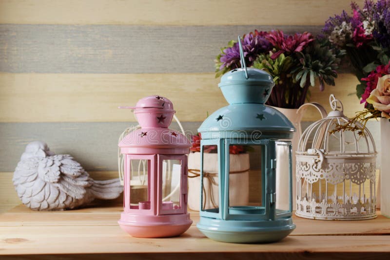 Beautiful Interior Decoration with Different Home Related Objects Stock ...