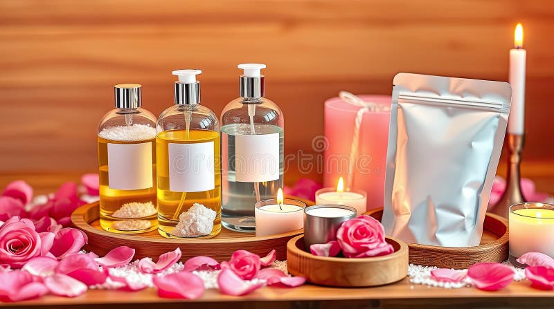 Different Home Spa Objects Prepared for Relax Stock Image - Image of ...