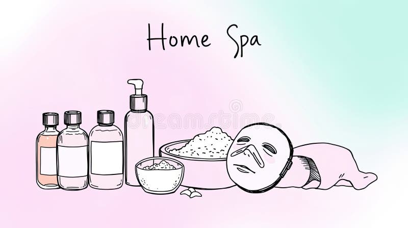 Different Home Spa Objects Prepared for Relax Stock Photo - Image of ...