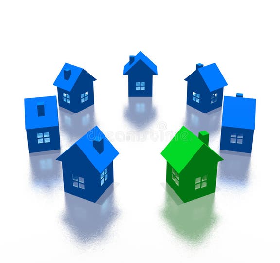 Different house stock illustration. Illustration of group - 5663262