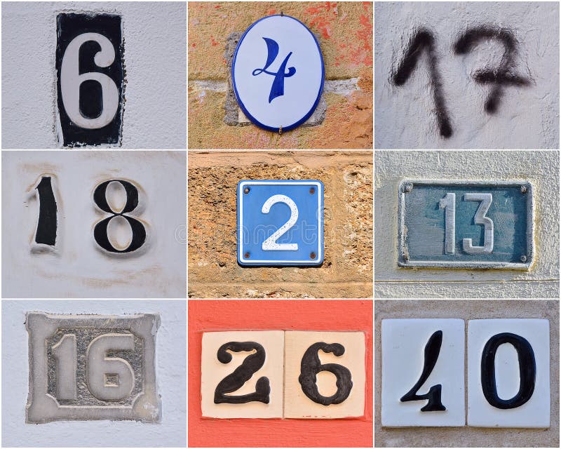 Different house numbers. stock photo. Image of board - 66554282