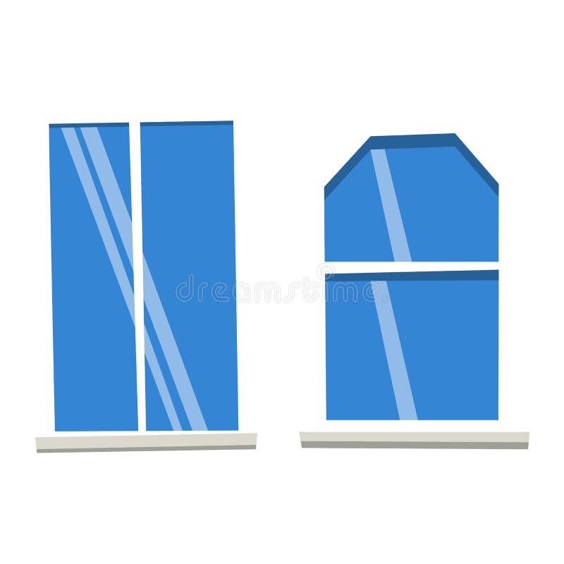 Different House Windows Vector Elements Stock Vector - Illustration of ...