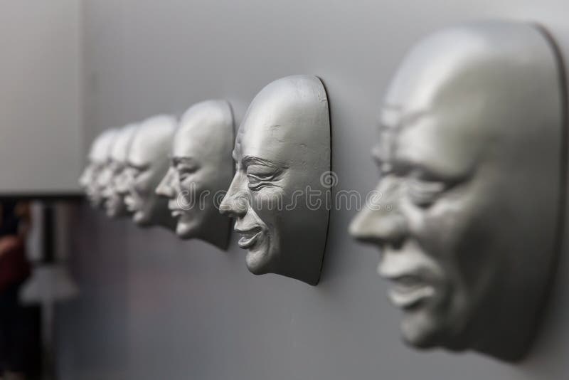 Different Human Emotions, Sculptural Mask Editorial Photo - Image of ...
