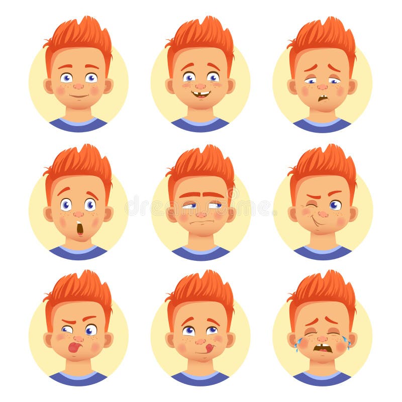 Different human emotions stock vector. Illustration of human - 94012628