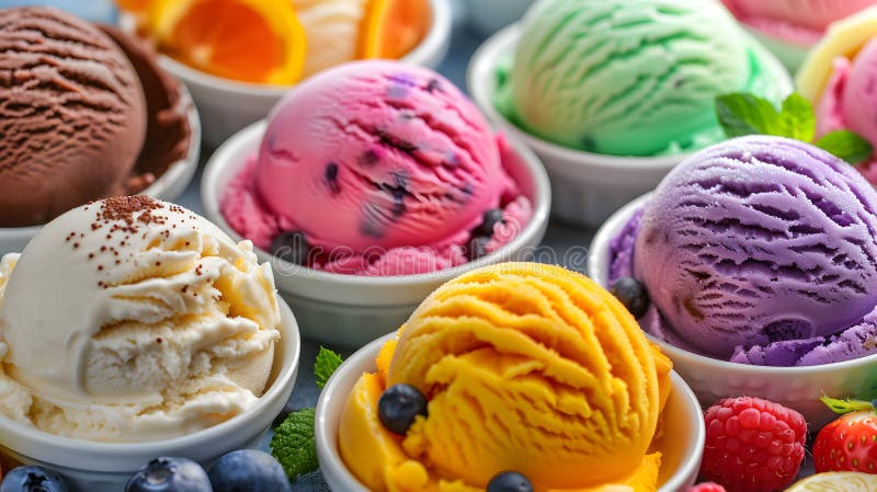 Different Ice Cream Close-up Stock Photo - Image of gourmet, dairy ...