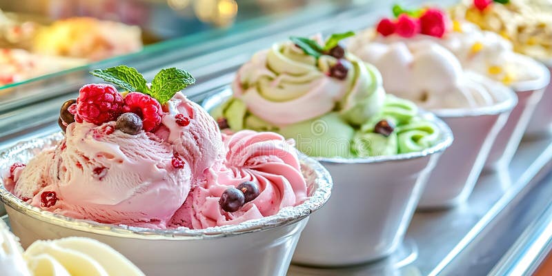 Different Ice Cream in the Store Stock Photo - Image of freezer, gelato ...