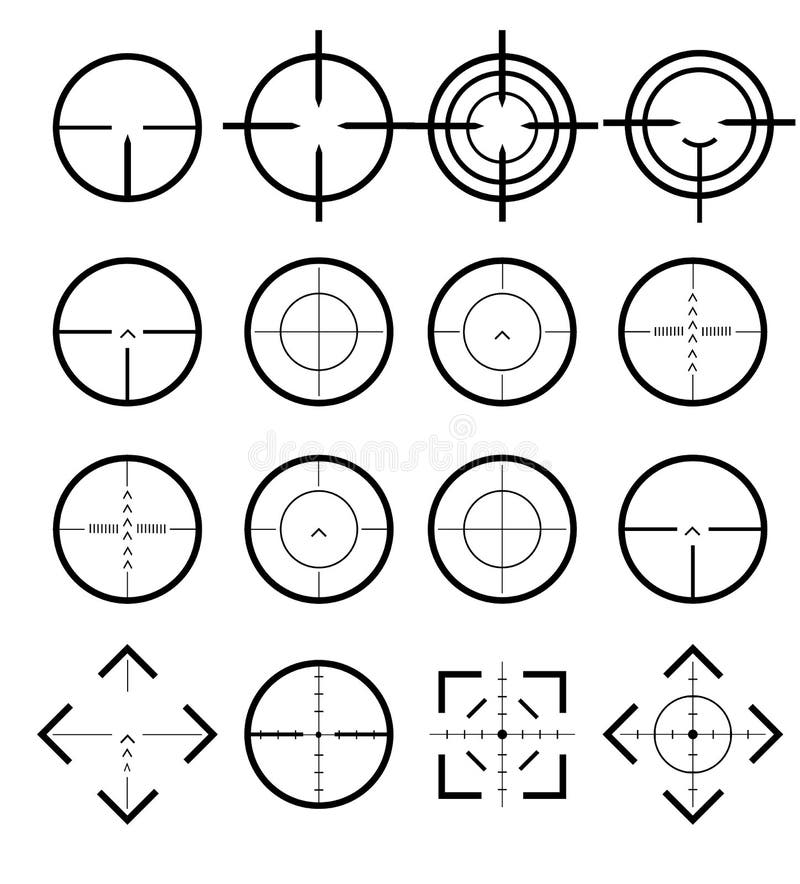 Target Aim and Aiming To Bullseye Signs Symbol.Creative Vector ...