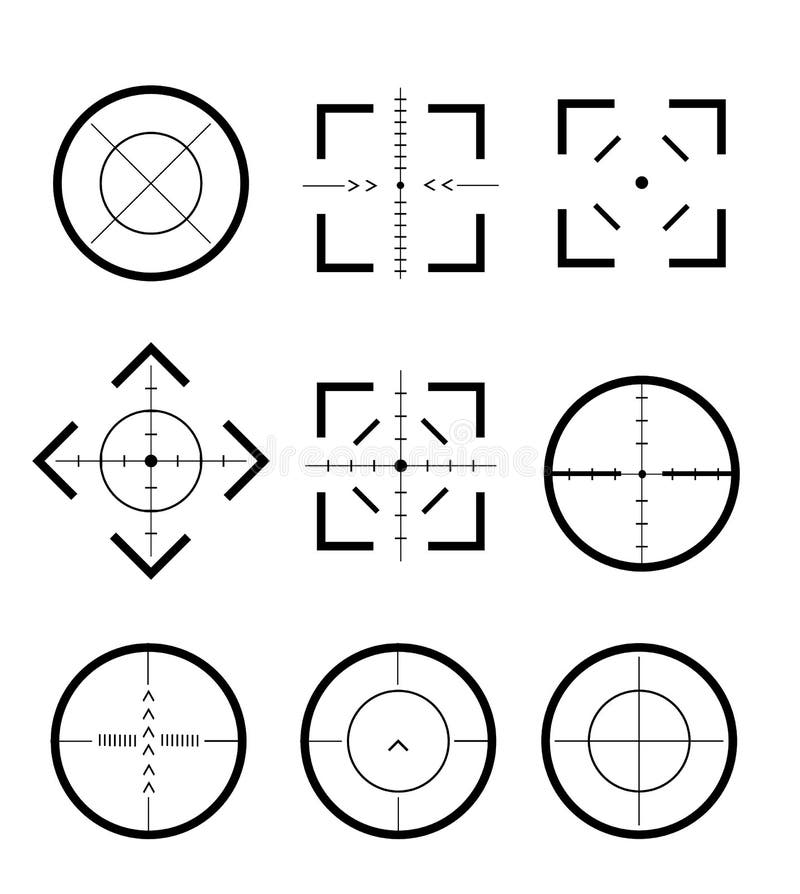 Target Aim and Aiming To Bullseye Signs Symbol.Creative Vector ...