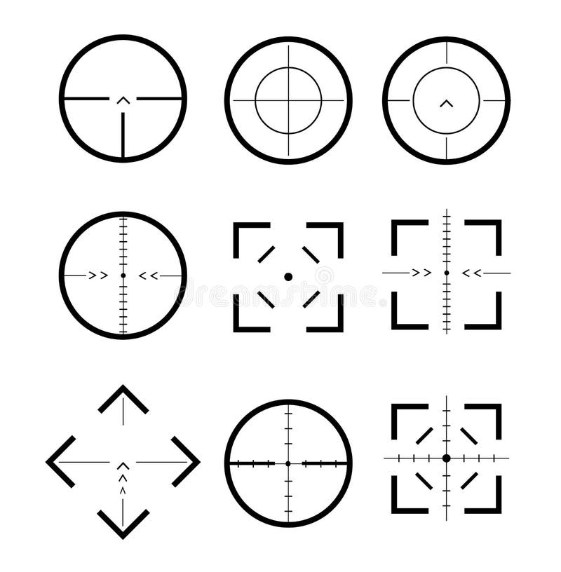Target Aim and Aiming To Bullseye Signs Symbol.Creative Vector ...