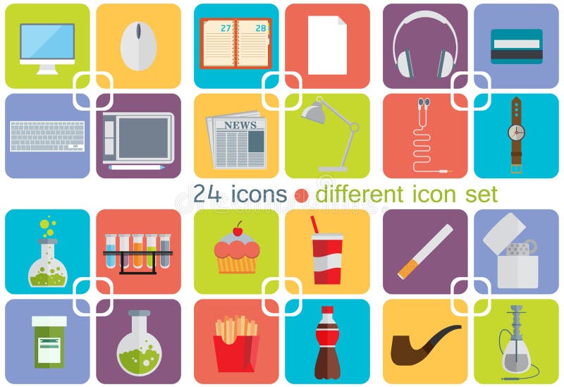 Different icon set. Vector stock vector. Illustration of modern - 55503671