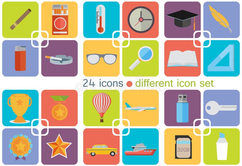 Different icon set. Vector stock vector. Illustration of vector - 55503736