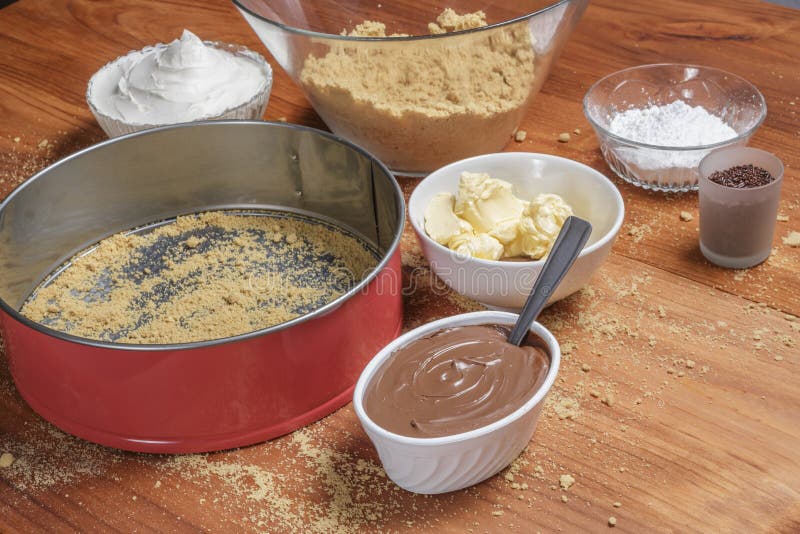 Different Ingredients for a Cake Stock Image - Image of cooking, base ...