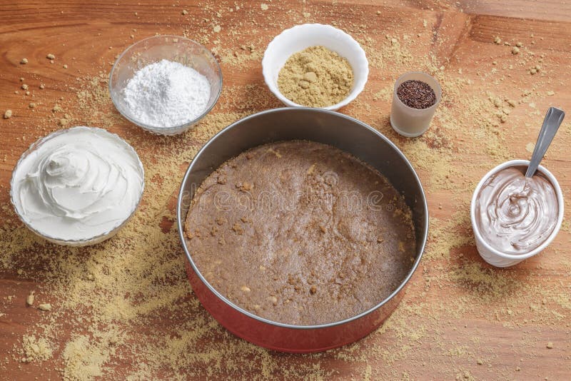 Different Ingredients for a Cake Stock Photo - Image of bake, baking ...