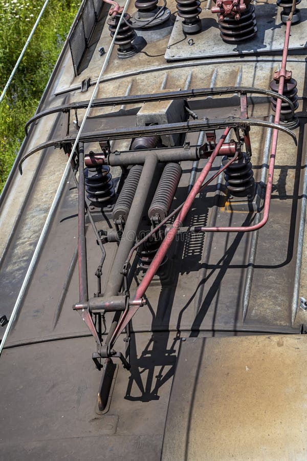 Installation Elements of an Electric Locomotive Stock Image - Image of ...