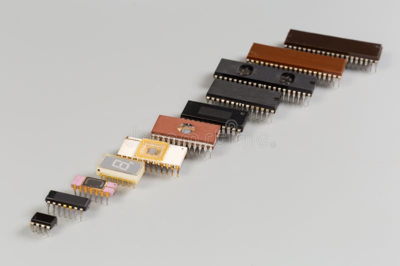 Different Integrated Circuits in Plastic and Ceramic DIP Packages Stock ...