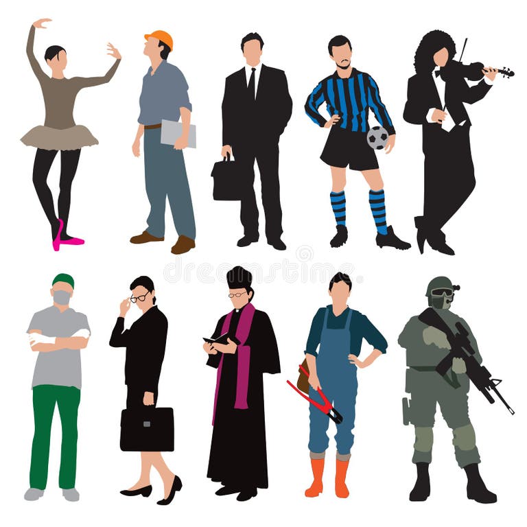 Different Jobs Cartoon Stock Illustrations – 1,274 Different Jobs ...