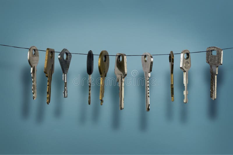 A Different Keys from Different Locks Stock Photo - Image of classic ...