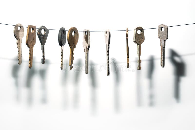 A Different Keys from Different Locks Stock Photo - Image of classic ...