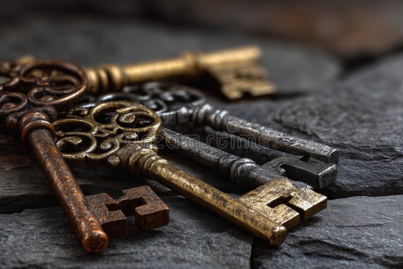 Different Keys for a Single Shared Lock Symbolize Equal Access Stock Photo - Image of freedom ...