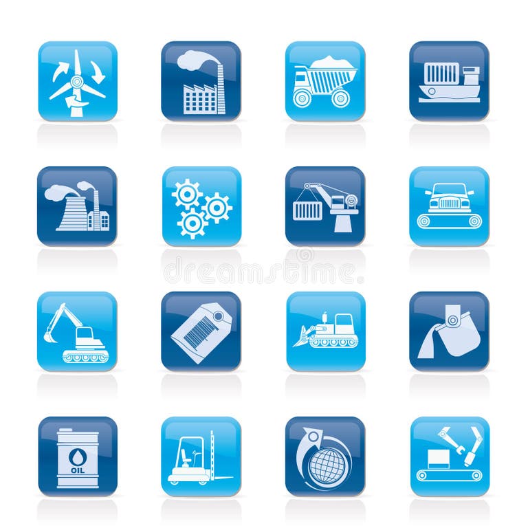 Different Kind of Business and Industry Icons Stock Vector ...
