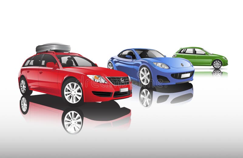 Different Kind of Car Collection Stock Illustration - Illustration of ...
