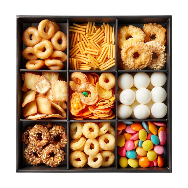 Different Kind of Cookies in a Box on Transparent Background - Ai ...