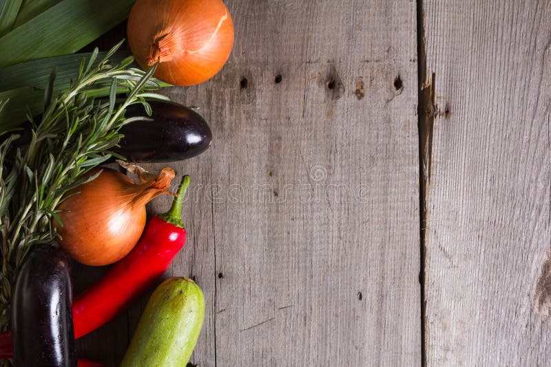 Different Kind of Local Vegitables on the Wooden Rustic Table. Organic ...
