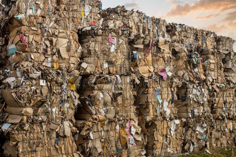Different Kind of Paper Folded in a Pile for Recycling Stock Photo ...