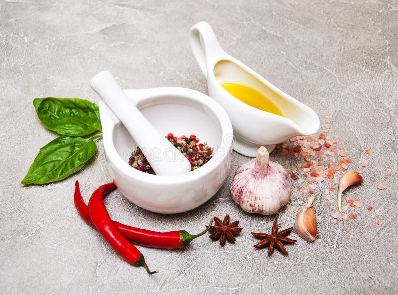 Different kind of spices stock photo. Image of dark - 115779024