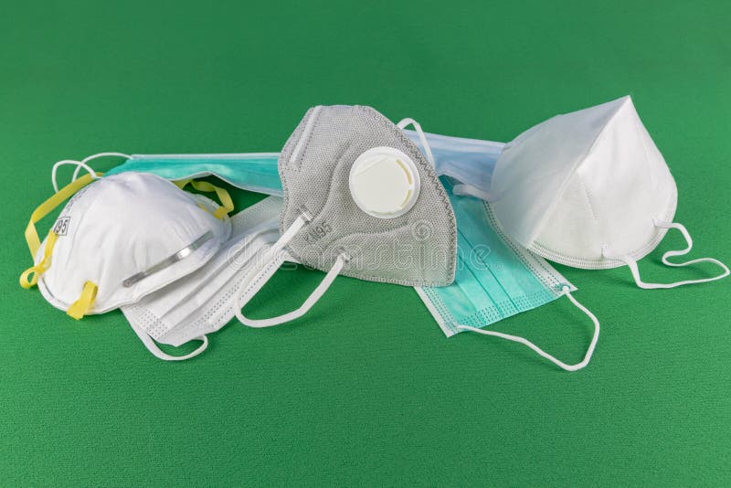 Surgical Mask Vs. N95 Respirator Close Up Editorial Stock Image - Image ...