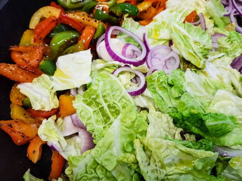 Vegetable stir pan stock photo. Image of mediterranean - 240594428