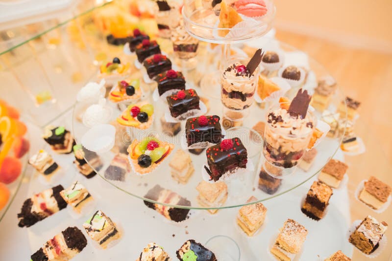 Different Kinds of Baked Sweets on a Buffet Stock Image - Image of ...