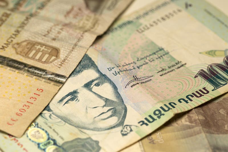 Different Kinds Banknotes from the All World in the Detail Stock Image ...