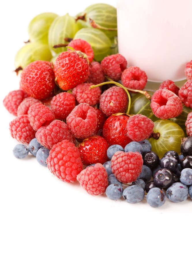 Different kinds of berries stock photo. Image of seasonal - 22438422
