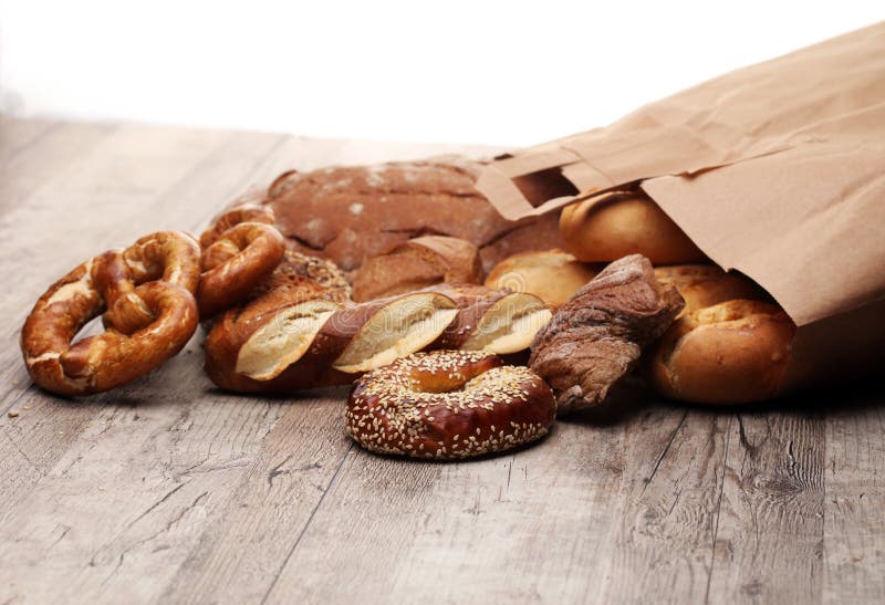 Different Kinds of Bread and Bread Rolls Stock Photo - Image of closeup ...