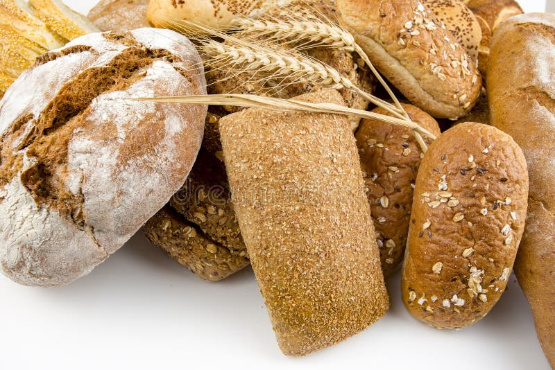 Different Kinds of Bread and Bread Rolls. Stock Photo - Image of kinds ...