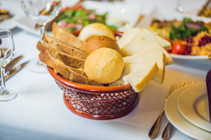Different Kinds of Bread. Kitchen or Bakery Poster Design Stock Image ...