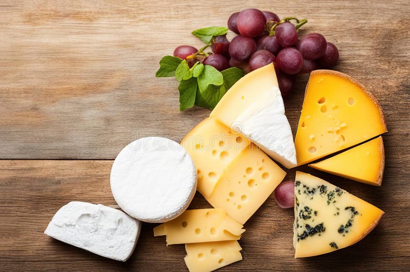 Different kinds of cheeses stock illustration. Illustration of dairy ...