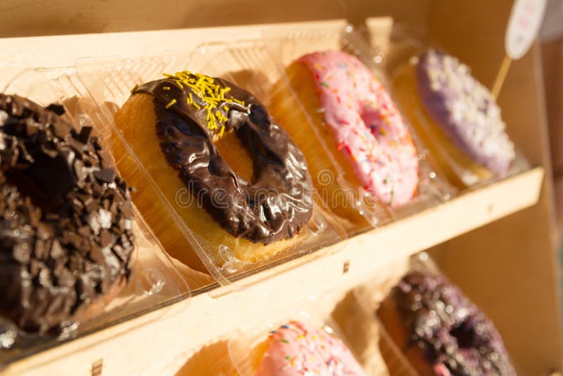 Different Kinds of Donuts in the Store Stock Photo - Image of donuts ...