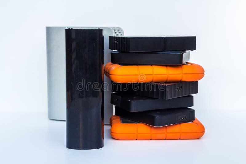 The External Computer Device with Ports Stock Photo - Image of record ...