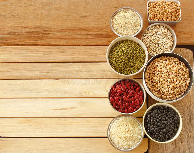 Different Kinds of Grains, Five Grains Stock Photo - Image of ...