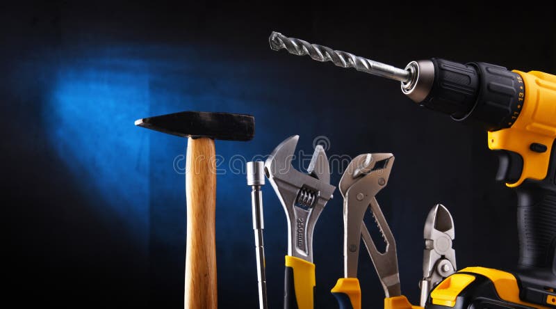 Different Kinds of Hardware Tools Stock Photo - Image of metalworking ...